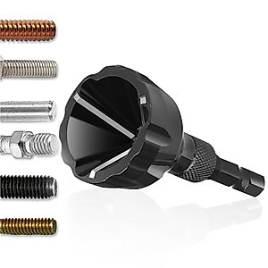 AIMLENTOOL Deburring External Chamfer Tool, YG8 Carbide Blade, Deburring Drill Bit, Remove Burr Tools with Quick Release Shank, Repair Tools for Damaged Bolts Fits for 1/8"- 3/4" (3mm-19mm)