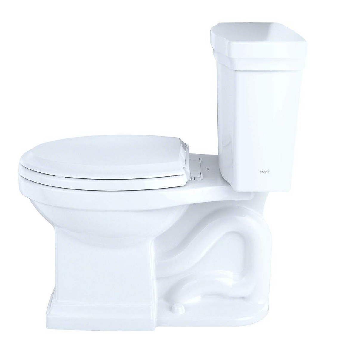 TOTO CST404CEFG#01 Promenade II Two-Piece Elongated 1.28 GPF Universal Height Toilet with CeFiONtect, Cotton