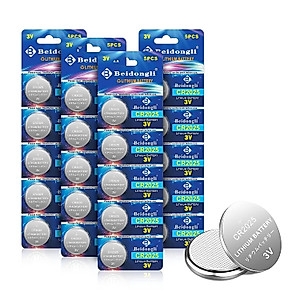 Beidongli CR2025 Battery 3V Lithium Battery Coin Button Cell 20 Pack 【5-Year Warranty】