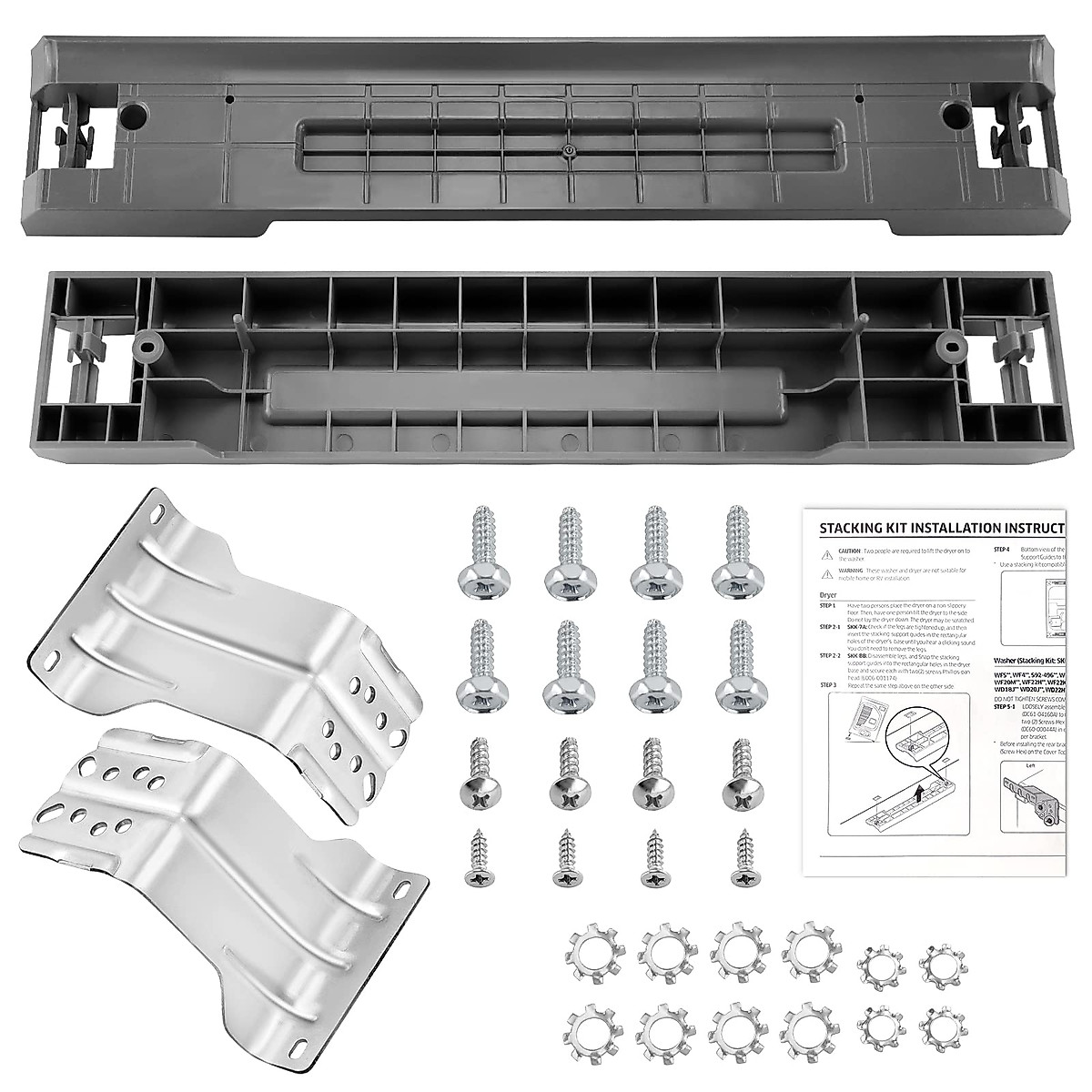 2024 UPGRADED SKK-7A SKK8K Stacking Kit Fit for Samsung Washer & Dryer 27 Inch Front Load Laundry by Techecook - Replace for SKK-7A SK-5A SK-5AXAA SKK-8K SKK8K
