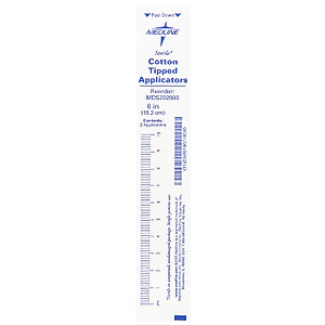 Medline MDS202000 Sterile Cotton-Tipped Applicators White Pack of 200