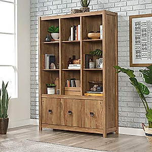 Sauder Cannery Bridge Storage Wall, L: 48.31" x W: 15.59" x H: 71.97", Sindoori Mango Finish & Cannery Bridge Dresser, Sindoori Mango Finish