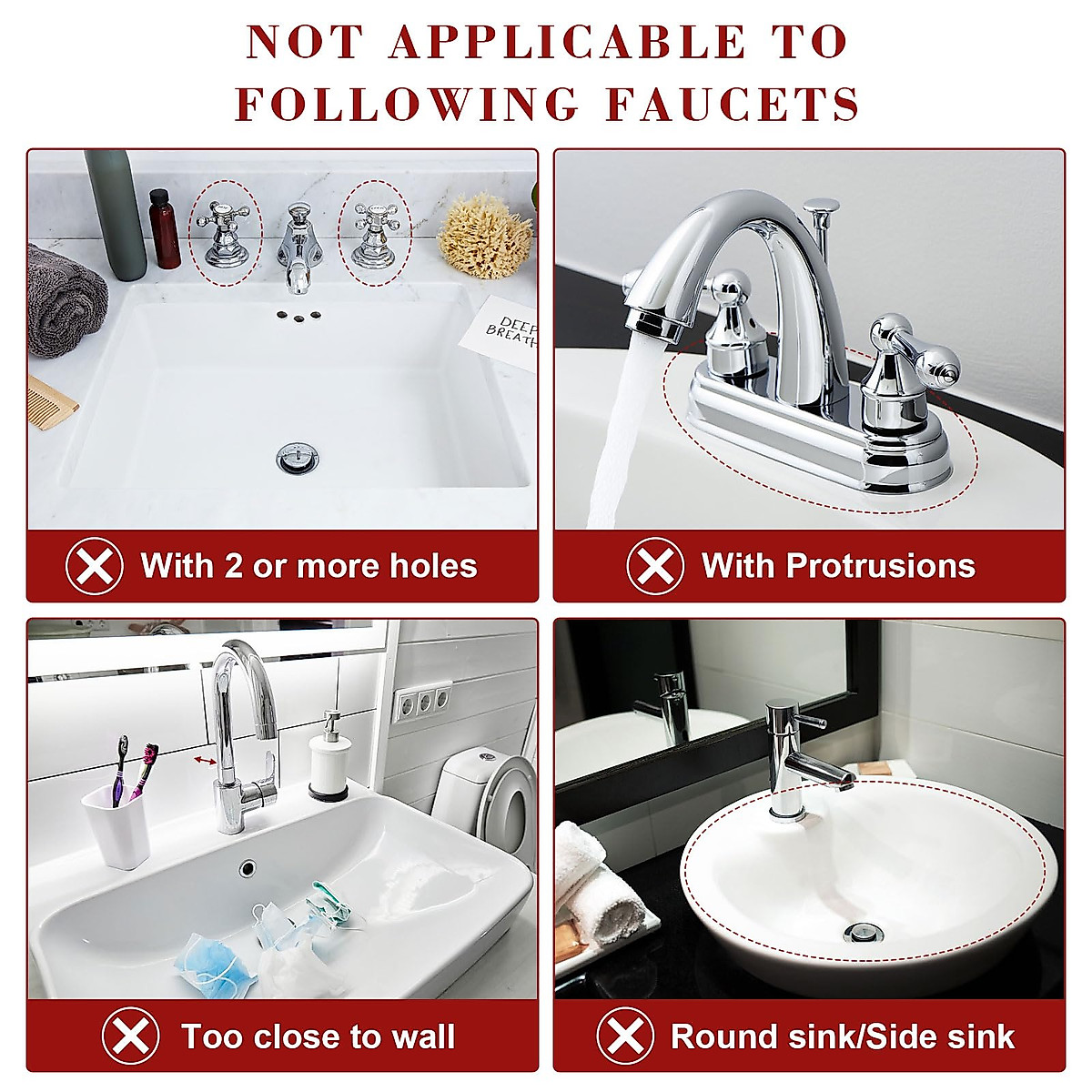 LVJING 33 inch Sink Splash Guard Mat, Sink Faucet Drying Mat, Silicone Faucet Handle Drip Catcher Tray, Longer Silicone Sink Mat for KitchenBathroom, Drip Protector Splash Countertop (Black)