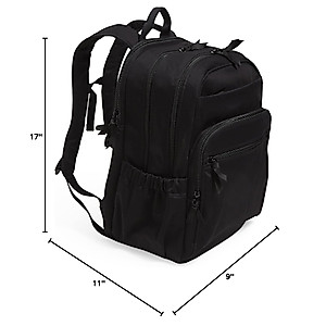 Vera Bradley womens Cotton Xl Campus Backpack Bookbag, Black - Recycled Cotton, One Size US
