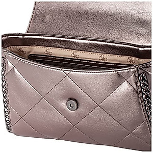 GUESS Khatia Top Handle Flap Pewter One Size