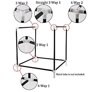 uxcell Shoe Rack Accessories Connectors Set, 13mm Inner Diameter for Repair Assembled Wardrobe, Replacement of Parts 16 Pcs