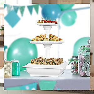 Chef Buddy 3-Tier Cupcake Dessert Stand, White