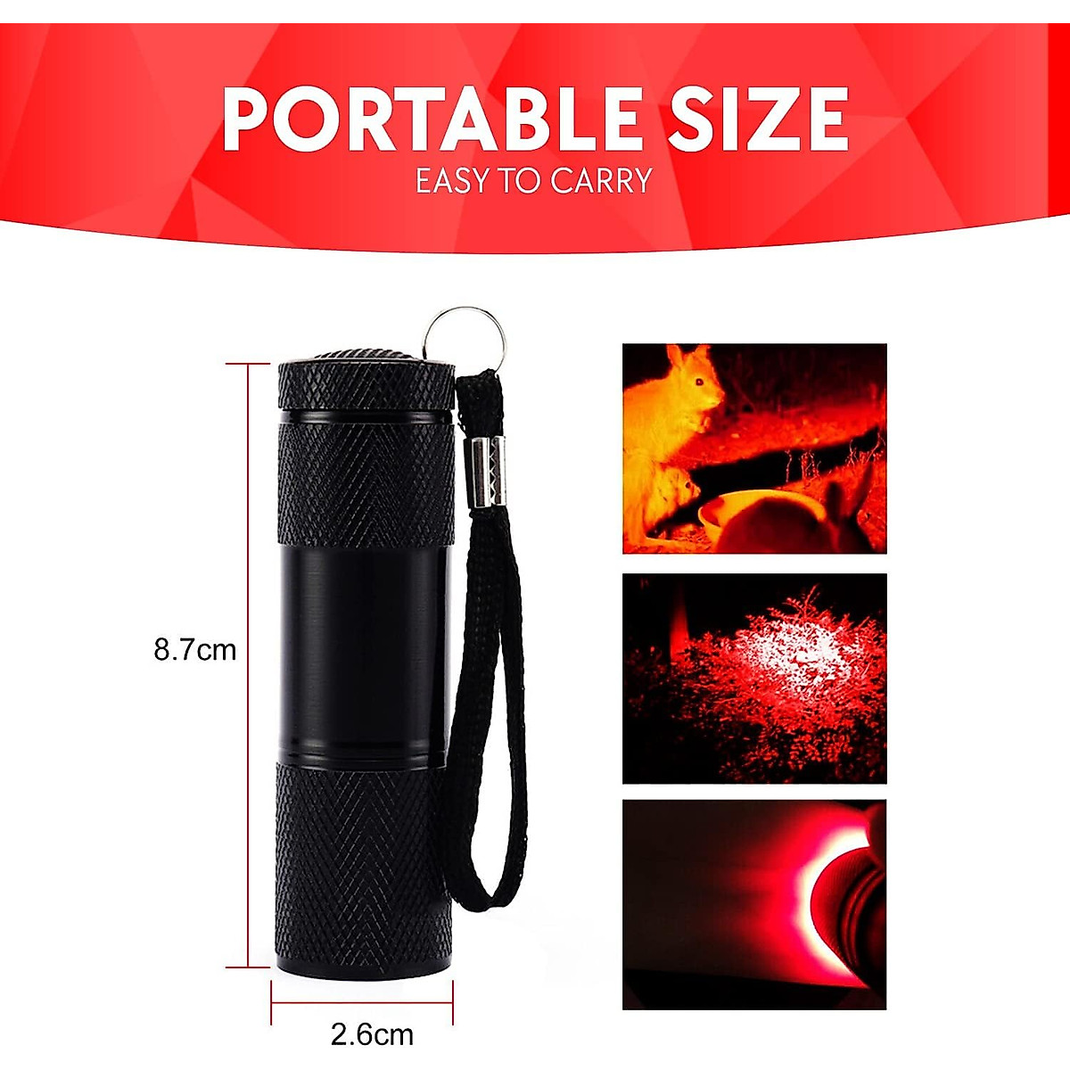 ULM 670 Nm Deep Led Red Flashlight - High Lumens for Astronomy - Certified from USA & China - Compact, Lightweight Design - Versatile Illumination for Outdoor | Elevate Your Night Adventures