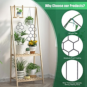 WellSign Small Trellis for Potted Plants, 15.94 inch Metal Plant Trellis for Climbing Plants Indoor Pot Honeycomb Shape Lattice for Ivy Vines Hoya Houseplants Flower 2 Pack