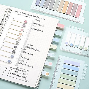 Morandi Sticky Notes, Writable Index Tabs, Set of 10 x 3 Packs Colorful Macaron Memo Stickers, Waterproof for Books, Folders, Glass, Monitors & Filing Cabinets, 200 Pieces/Pack, Morandi