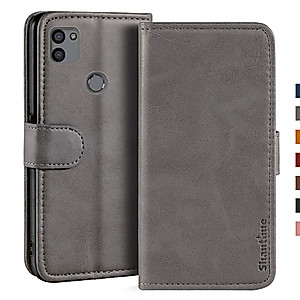 for Gigaset GS5 Case, Leather Wallet Case with Cash & Card Slots Soft TPU Back Cover Magnet Flip Case for Gigaset GS5 Lite (6.3”)