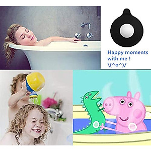 Bathtub Drain Stopper Silicone Recyclable Rubber Drain Plug Bath Tub Drain Cover Bathtub Plug Universal Use for Sinks, Bathroom, Kitchen, Laundry, Floor Drains, Black …
