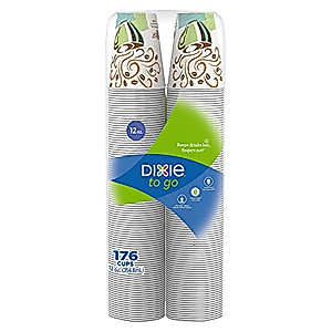 Dixie PerfecTouch Insulated Paper Cups, 12 oz, Coffee Haze, 160 Count