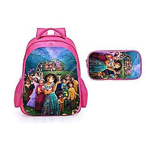 Isabella Backpack with Mirabel BackpackAbuela Alma Waterproof Breathable Polyester Pink Backpack for Girl (Style-3, S)