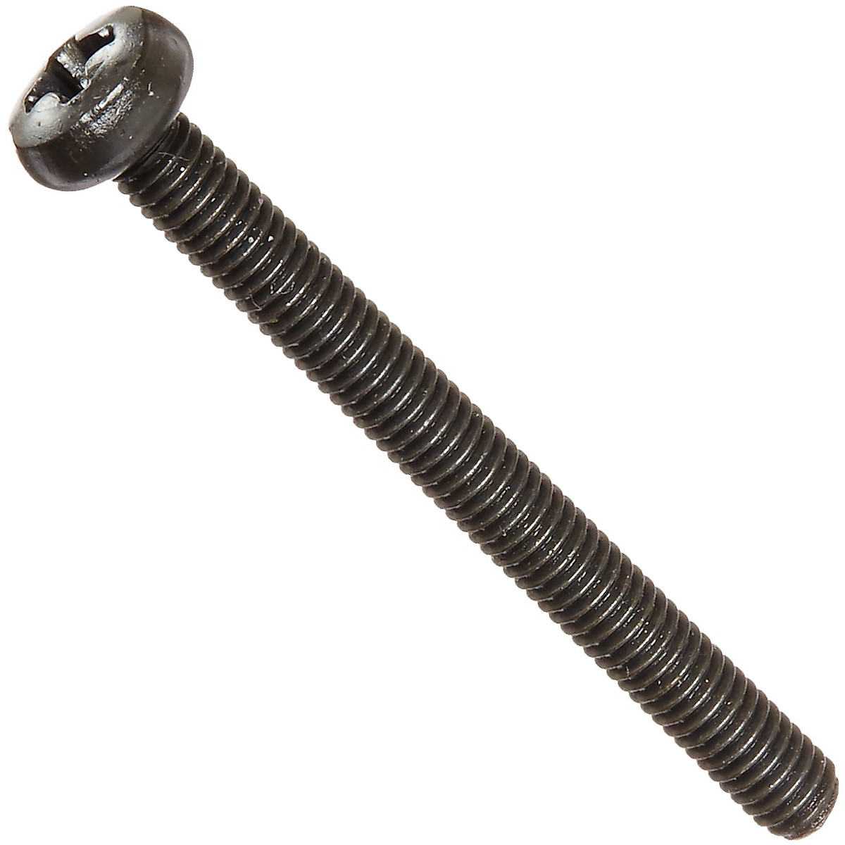 Small Parts M330D7985AB Steel Pan Head Machine Screw, Black Oxide Finish, Meets DIN 7985, #1 Phillips Drive, M3-0.5 Thread Size, 30 mm Length, Fully Threaded, Import (Pack of 100)
