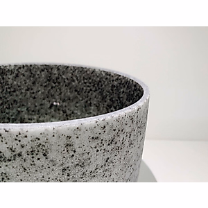 Obsidian Gemstone Fusion Crystal Singing Bowl A Third Eye Chakra 8 inch with Free Rubber Mallet or Suede striker and O ring