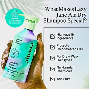 Eva NYC Lazy Jane Air Dry Shampoo, Natural Texture and Frizz Control for Hair, Vegan and GMO-Free, Anti-Frizz for Women, 8.8 fl oz