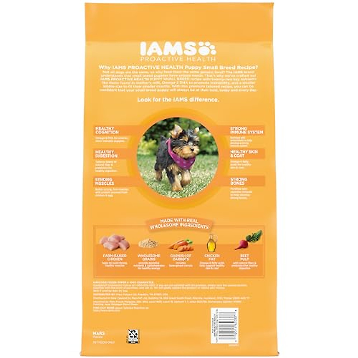 IAMS Proactive Health Smart Puppy Small Breed Dry Dog Food with Real Chicken, 7 lb. Bag