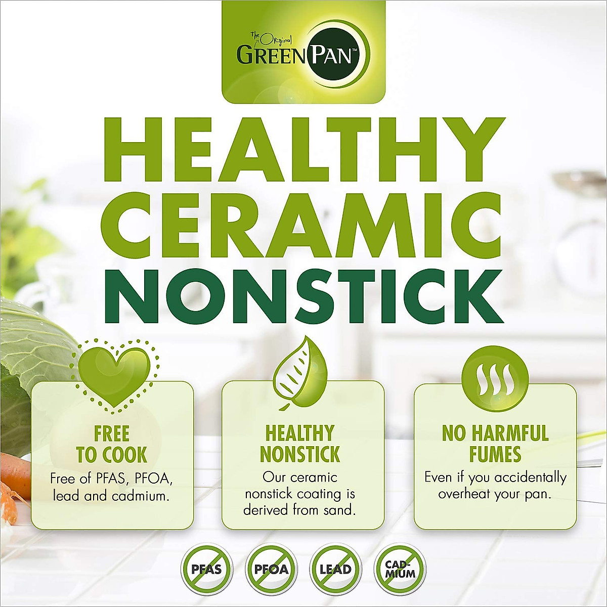 Green Pan 11"/4Qt Covered Sauté Pan W. Helper Handle