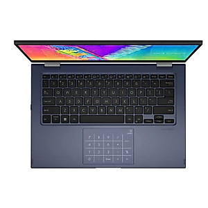 ASUS 2022 VivoBook Go 14 Flip Thin and Light 2-in-1 Touch Laptop, Intel Celeron N4500 Processor, 4GB RAM, 64GB eMMC Flash Memory, Intel HD Graphics, HD Webcam, Quiet Blue, Win 11 S, 32GB USB Card