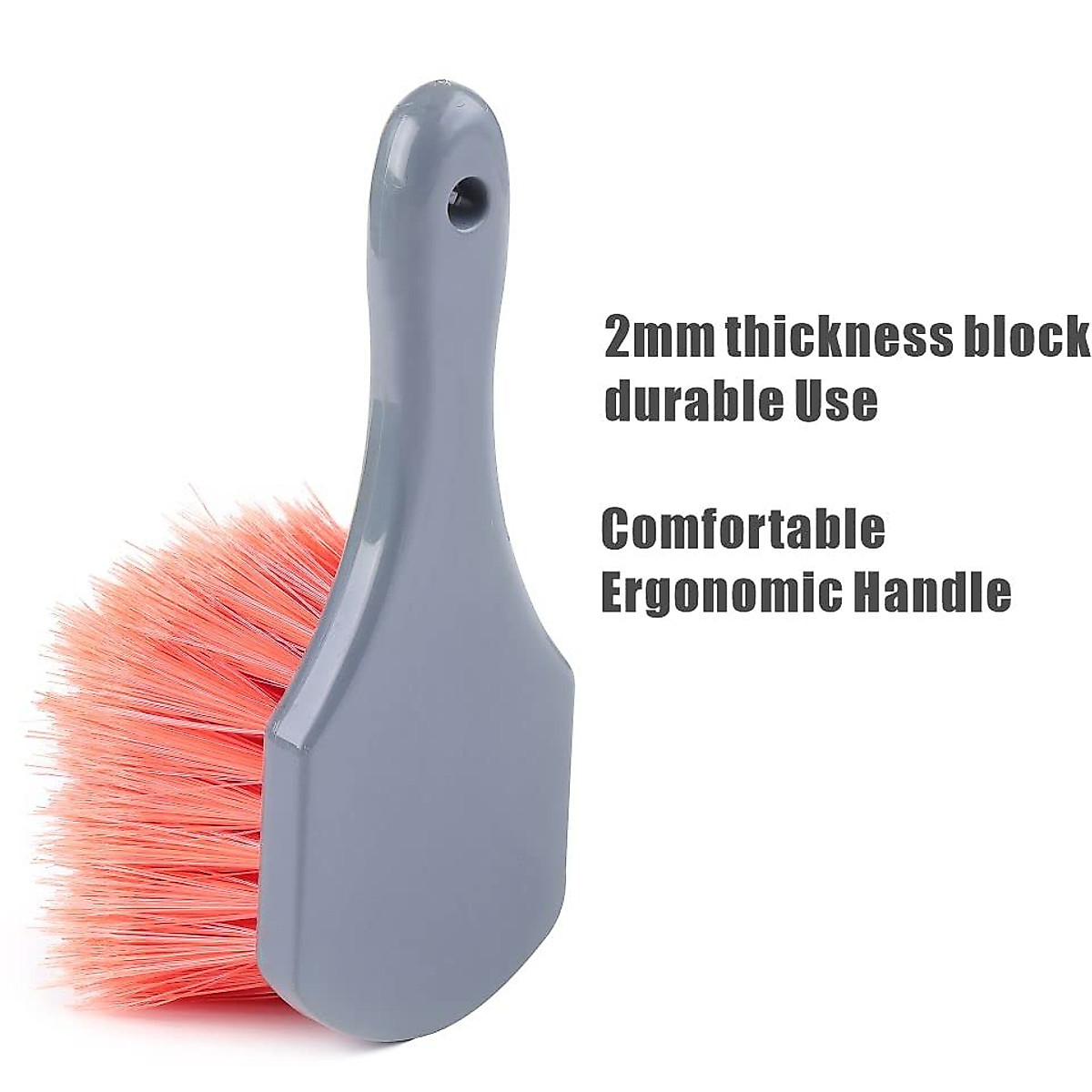 brushdepot Short Handle Wheel & Tire Brush,Soft Dense Nylon bristles car wash Brush for Truck,RV,Motorcycle,Deck Cleaning,Chemical Resistant