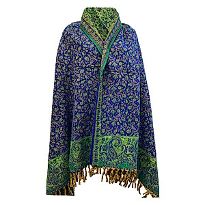 LUXURY BLUE GREEN FLORAL HANDMADE BLACK BEIGE FASHION Scarf Yak Wool comfortable soft scarf Shawl Blanket stole unisex Travel Wrap Meditation Soft gift for her