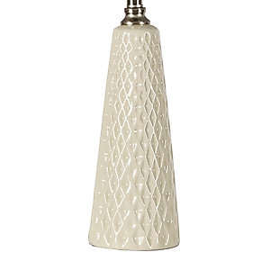 Decor Therapy MP1631 Jameson Textured Ceramic Table Lamps, Set of 2, 13x13x26.5, Ivory, 2 Count