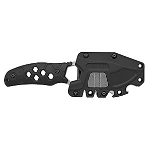 CAMILLUS Comb 7.25" Clip Point Blade Durable Corrosion-Resistant 420 Stainless Steel Outdoor Survival Hunting Fishing Camping Fixed Blade Knife, Molded Sheath with 4 Additional Functions Included