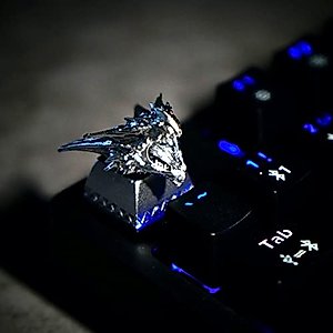 Kelendle Esc Keycap Replacement Resin Handmade - Fire Dragon Keycap OEM Profile Keycap Gaming Keyboard Keycap for Mechanical Keyboard MX Switch DIY Decoration Black
