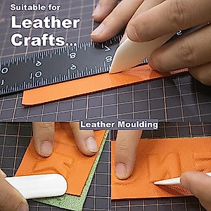 VENCINK Genuine Bone Folder Scoring Folding Creasing Origami Paper Creaser Crafting Scrapbooking Tool for DIY Handmade Leather Burnishing Bookbinding Cards and Paper Crafts (100% Cattle Bone)