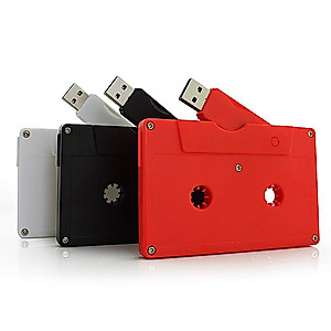 64GB USB 2.0 Flash Drive Black Cassette Tape Shape Memory Stick Flash Drive Pendrive Thumb Drive Jump Drive U Disk