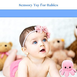 Zion Lifestyle Octopus Reversible plushie, Cute Baby Toys 0-12 Months, Reversible Double-Sided flip Octopus Doll, Mood Octopus, Octopus Plush, Octopus Fidget Toy, Gift for Kids and Adults