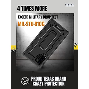 ArmadilloTek Vanguard Designed for Samsung Galaxy Note 10+Plus Case (2019 Release) Military Grade Full-Body Rugged with Kickstand Without Built-in Screen Protector - Black