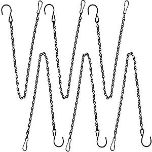 YINGFENG 6 Pack 19.7Inches Black Hanging Chains, Garden Plant Hangers, for Bird Feeders, Billboards, Chalkboards, Planters, Lanterns, Wind Chimes and Decorative Ornaments