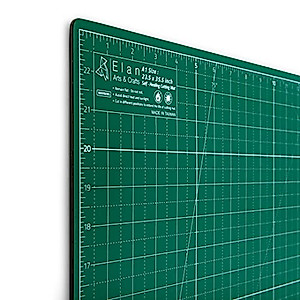Elan Cutting Mat A1 Green, 5-Ply Craft Mat, Self Healing Cutting Mat 36x24, Craft Cutting Board, Art Mat, Imperial Sewing Mat, Quilting Mat, Hobby Mat, for Sewing, Quilting, Quilting supplies