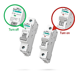 LANGIR DC Circuit Breaker 6A 1 Pole Voltage Protection for Battery and Solar PV System DIN Rail Mount, Solar Disconnect Switch