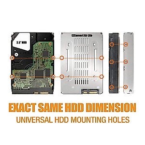 ICY DOCK Open Air 2.5” to 3.5” SAS / SATA (22pin) HDD & SSD Converter / Mounting Kit for Internal 3.5" Drive Bay | EZConvert Air Lite MB482SP-3B