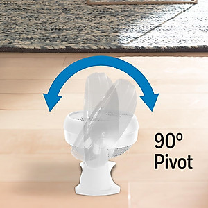 Honeywell HT-904 TurboForce Tabletop Air Circulator Fan, Small, White – Quiet Personal Fan for Home or Office, 3 Speeds and 90 Degree Pivoting Head