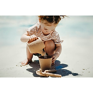 BraveJusticeKidsCo. | Toddler Silicone Gardening Set | Watering Can & Pot | Rake & Shovel (Blush)