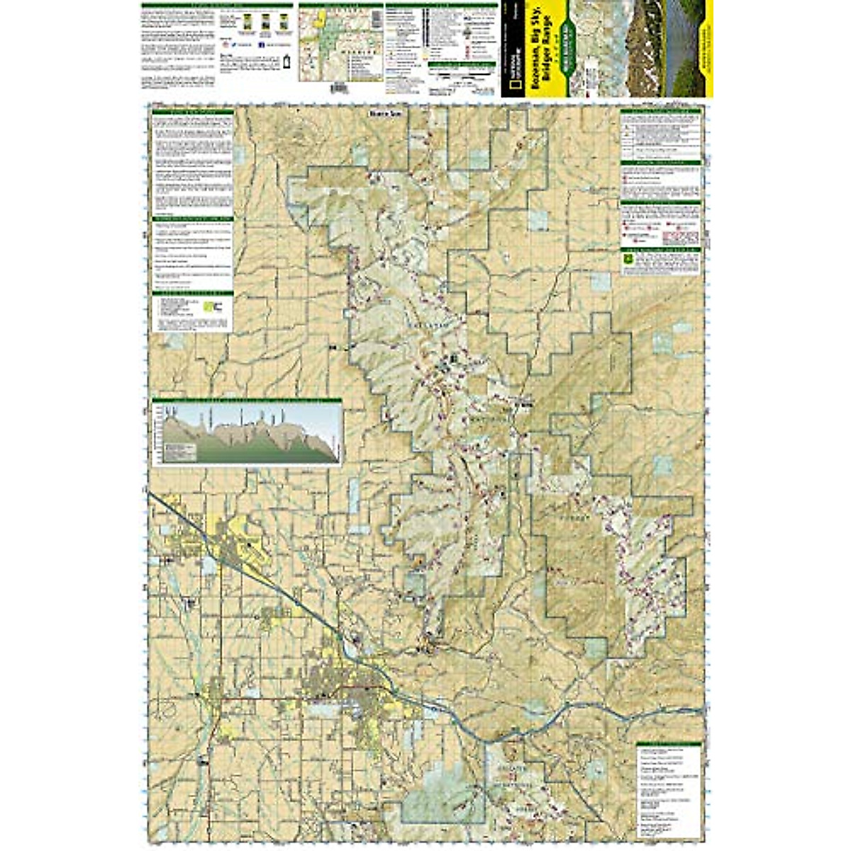 Bozeman, Big Sky, Bridger Range Map (National Geographic Trails Illustrated Map, 723)