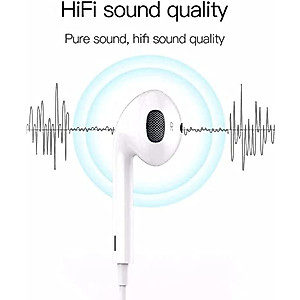 Wired Earphones for iPhone, Headphones with Microphone and Volume Control, Microphone Headset Compatible with iPhone 14/13/12/11 Pro Max Xs/XR/X/7/8 Plus Plug and Play