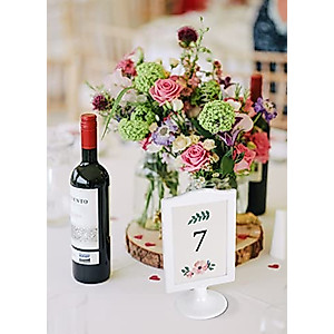 Myraculo Double Sided Standing Picture Frames 4x6 2 Side Frame Pedestal Picture Frames Bulk Plastic White Photo frames Set for Display (10 pack)