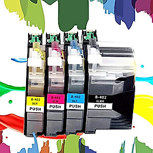 LC 402 XL Ink Cartridge Replacement for Brother LC402XL, 402 Inkjet Cartridge Used for MFC J5340DW J6740DW J6540DW J6940DW Printer 2*BK+1*C M Y
