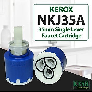 Kerox NKJ35A Single Lever Faucet Cartridge, Replacement Cartridge w/Right Rotation, Repair Kit for Kerox Single Lever Faucet - 35mm