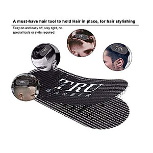 TRU BARBER HAIR GRIPPERS ® 3 COLORS BUNDLE PACK 6 PCS for Men and Women - Salon and Barber, Hair Clips for Styling, Hair holder Grips (Black/Red/Black)