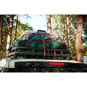 LoopRope | Bungee Cord Tie Down System | Adjustable Cargo Strap | Knot Free | Truck, RV, ATV, Camping,Outdoor Accessory, Multipurpose | Loop, Clip and Go | 3 Feet | Black
