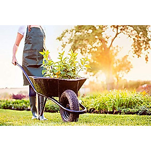 Marathon 00296 Easy Fit 4.00-6 Flat-Free Wheel Assembly for Residential Wheelbarrow, Black