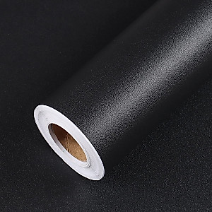 AbaBoorty Chalkboard Wallpaper for Walls Matte Black contact paper Self Adhesive Removable Solid Black Peel and Stick Wallpaper Waterproof Roll for Blackboard Wall Decal Reform 15.7"X78.7"