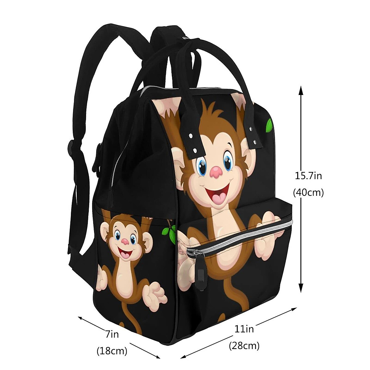 BBRItter Cartoon Monkey Mummy Backpack Diaper Tote Bags Shoulder Nappy Bag Large Capacity For Baby Care