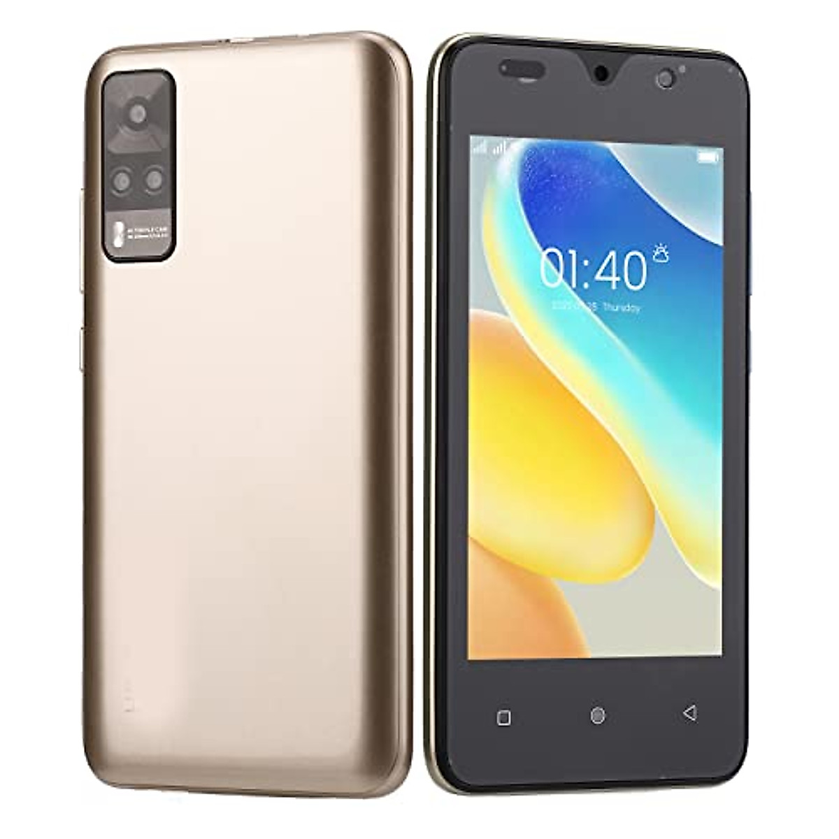 Android Unlocked Cell Phones, Y53S 5.45in FHD Screen Dual SIM Face Unlocked Mobile Phone, 2GB RAM 32GB ROM Ultra Thin Smartphone, 128G Expansion, 2800mAh, Dual Camera, Bluetooth(Gold)